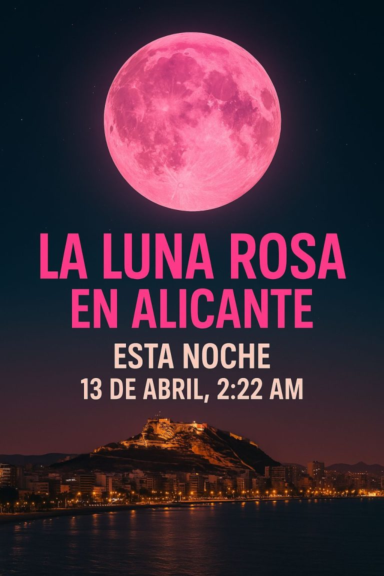 La Luna Rosa llega esta noche a Alicante: hora y dónde verla